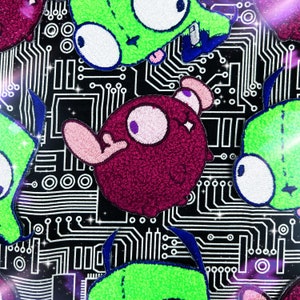 INVADER ZIM GIR & Minimoose Fuzzy Alien Patch - Etsy