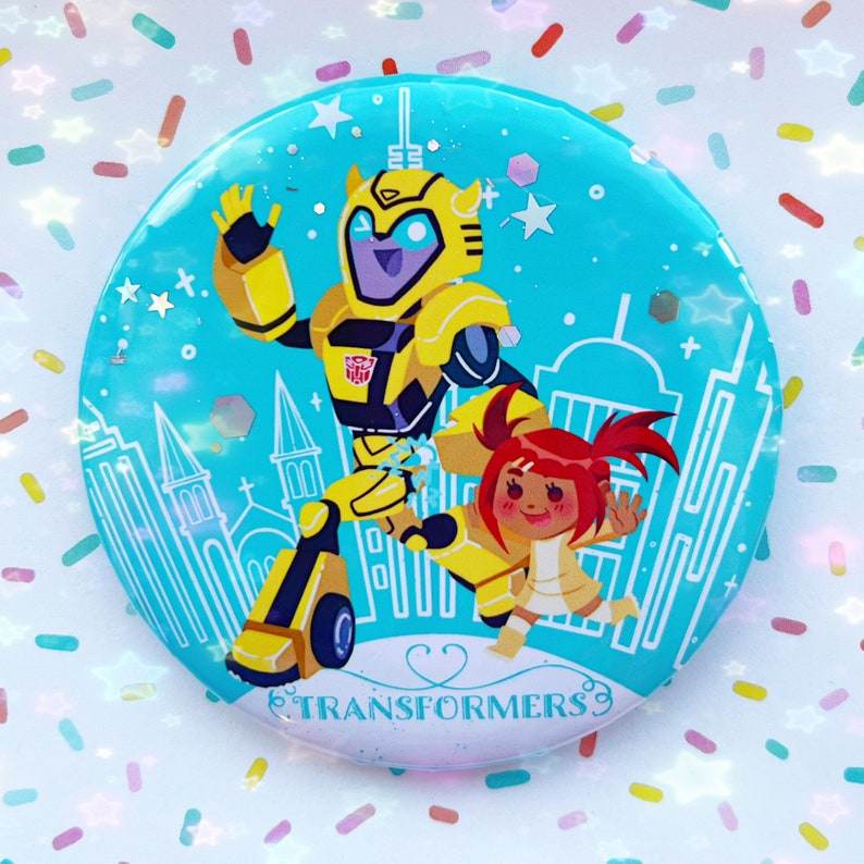 Transformers Bumblebee and Sari Sumdac Button - Etsy