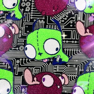 INVADER ZIM GIR & Minimoose Fuzzy Alien Patch - Etsy