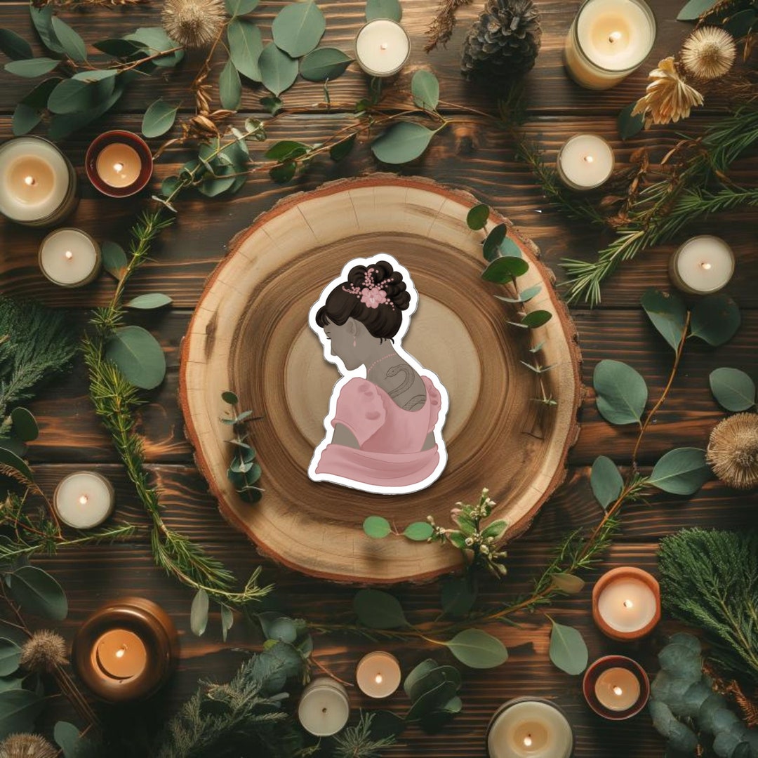Regency Decor Jane Austen Vinyl Sticker Bridgerton POC Girl Book Lover ...