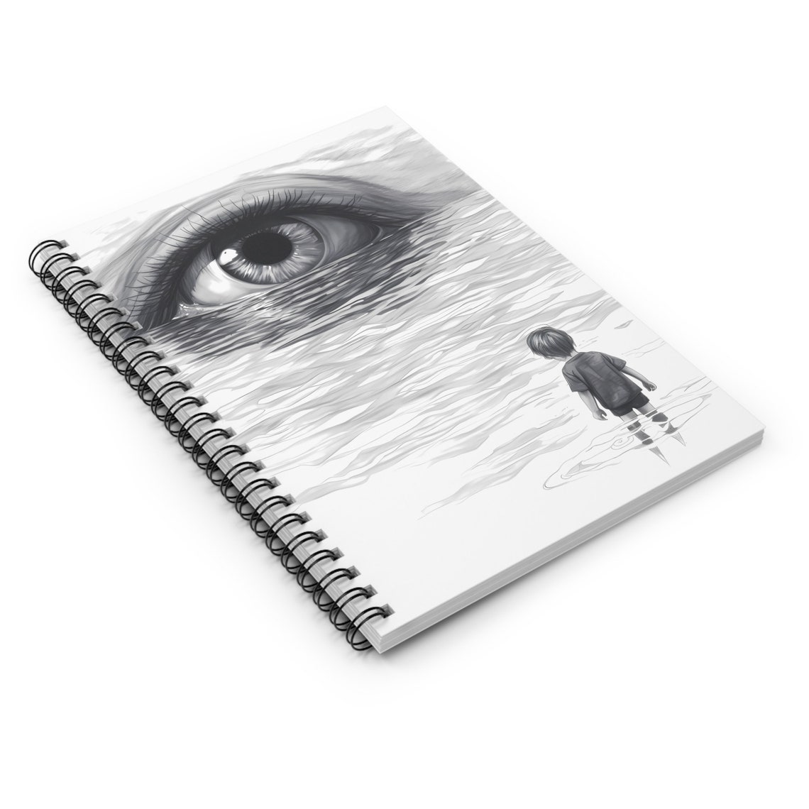 Watch the Water Spiral Lined Notebook, Evil Eye Art, Shadow Work ...