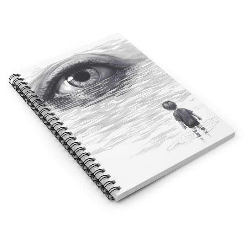 Watch the Water Spiral Lined Notebook, Evil Eye Art, Shadow Work ...