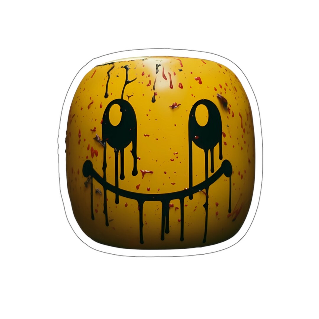 Smiley Face Not Happy Disturbing Fake Bloody Creepy Weirdcore - Etsy
