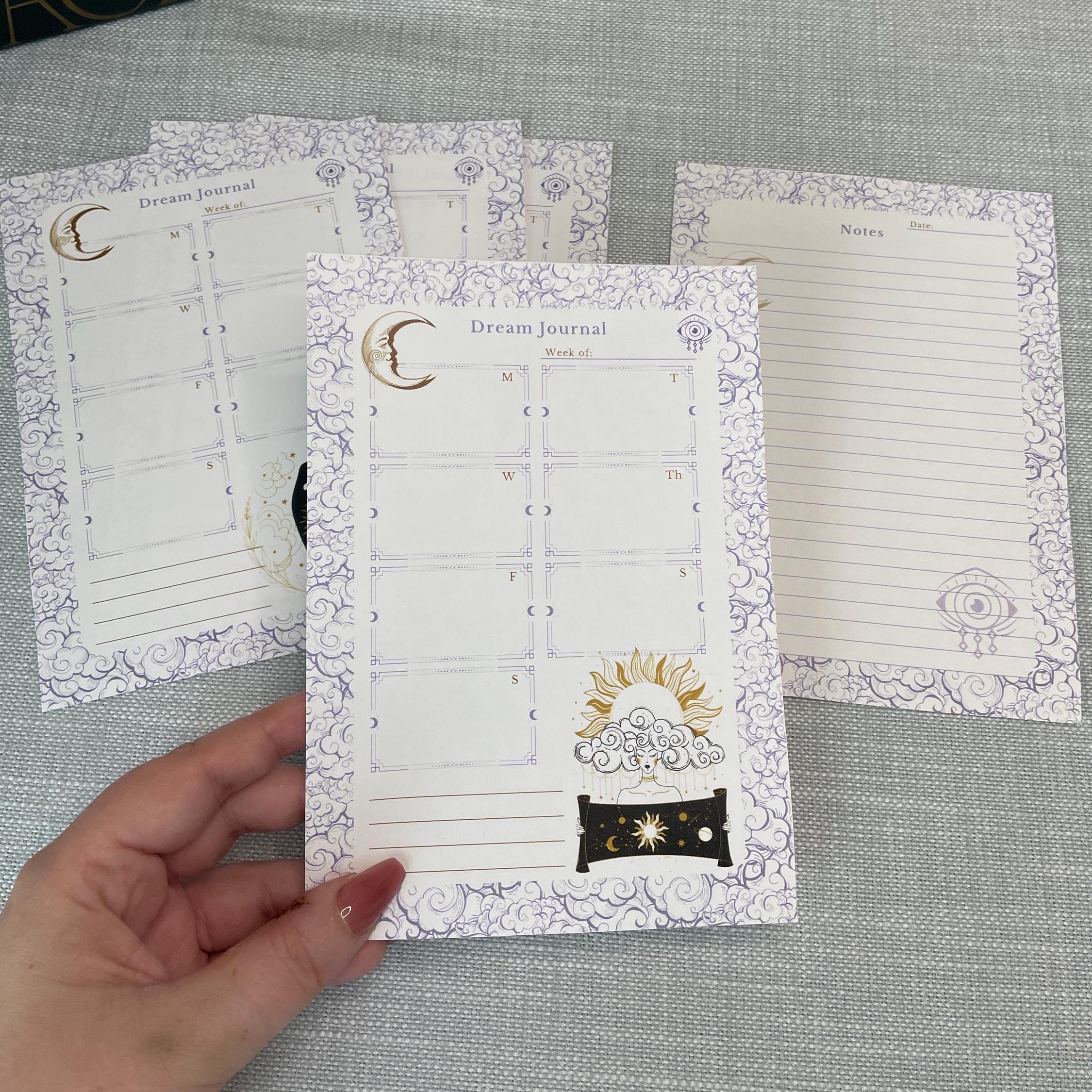 Dream Journal Weekly Planner Celestial Moon and Star Notebook Astrology ...