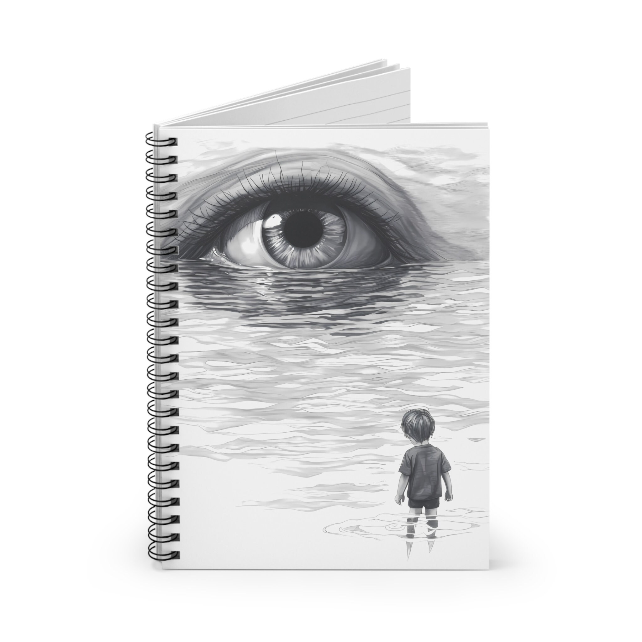 Watch the Water Spiral Lined Notebook, Evil Eye Art, Shadow Work ...
