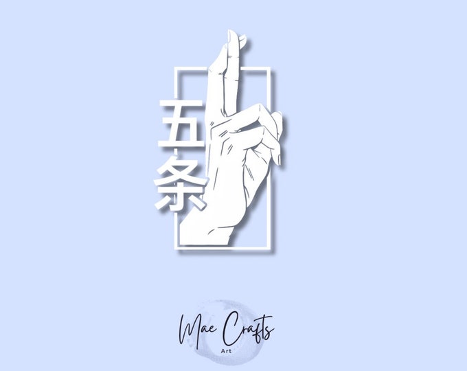 Anime Domain Expansion Hand Sign Unlimited Void Car Decal Laptop ...