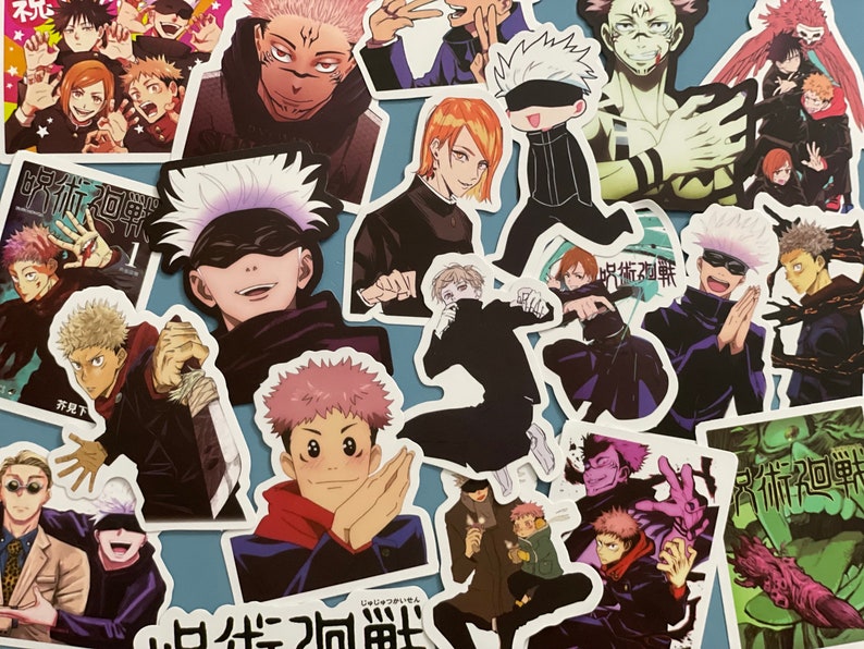 Bundle JJK Anime Stickers Laptop Sticker Waterproof PVC - Etsy