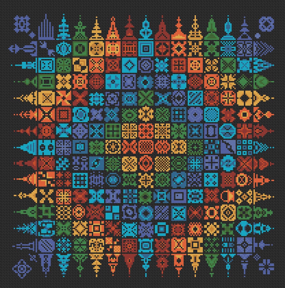 Patchwork Cross Stitch Pattern PDF Pattern DMC Cross Stitch Pattern - Etsy