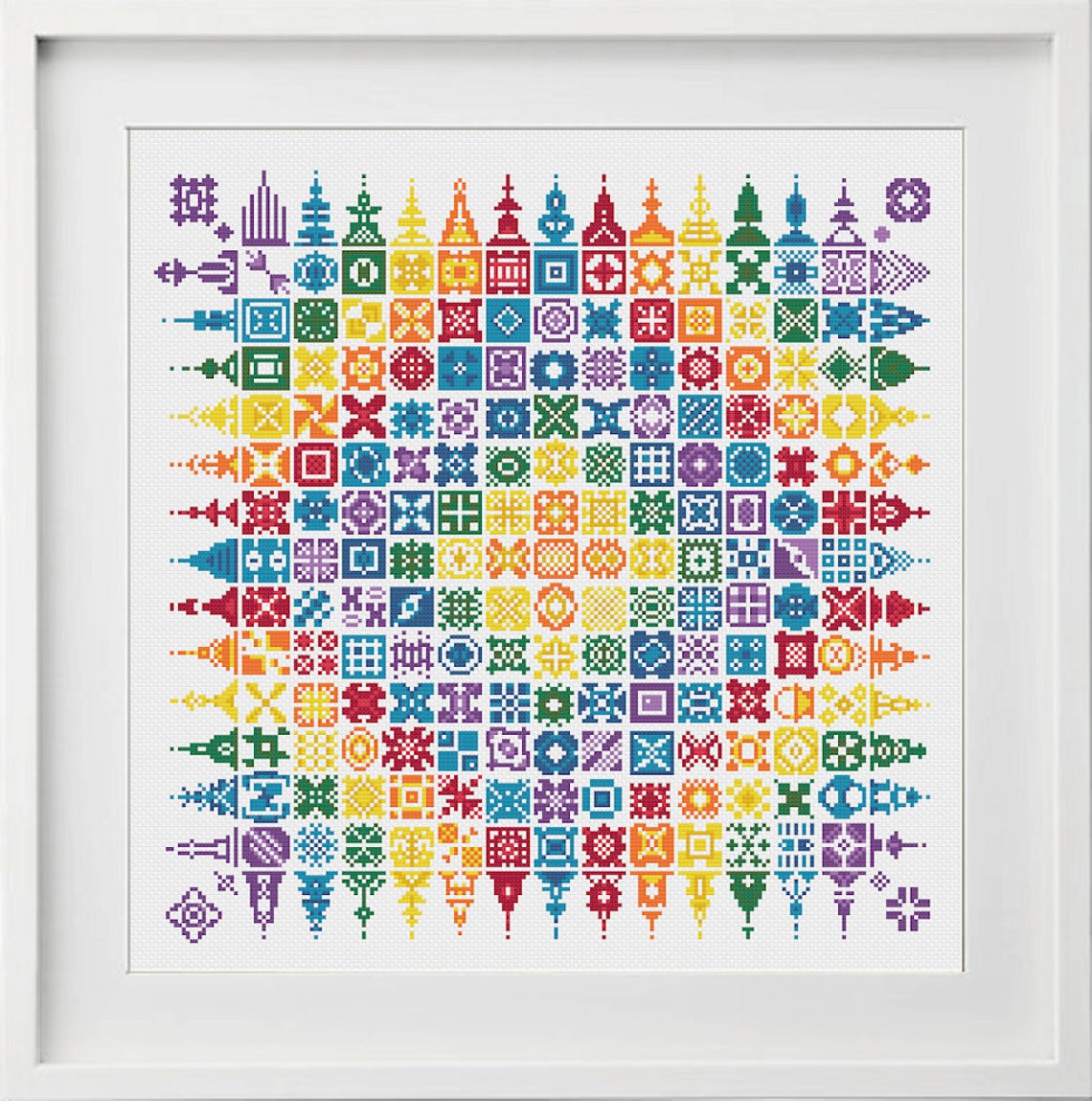 Patchwork Cross Stitch Pattern PDF Pattern DMC Cross Stitch Pattern - Etsy