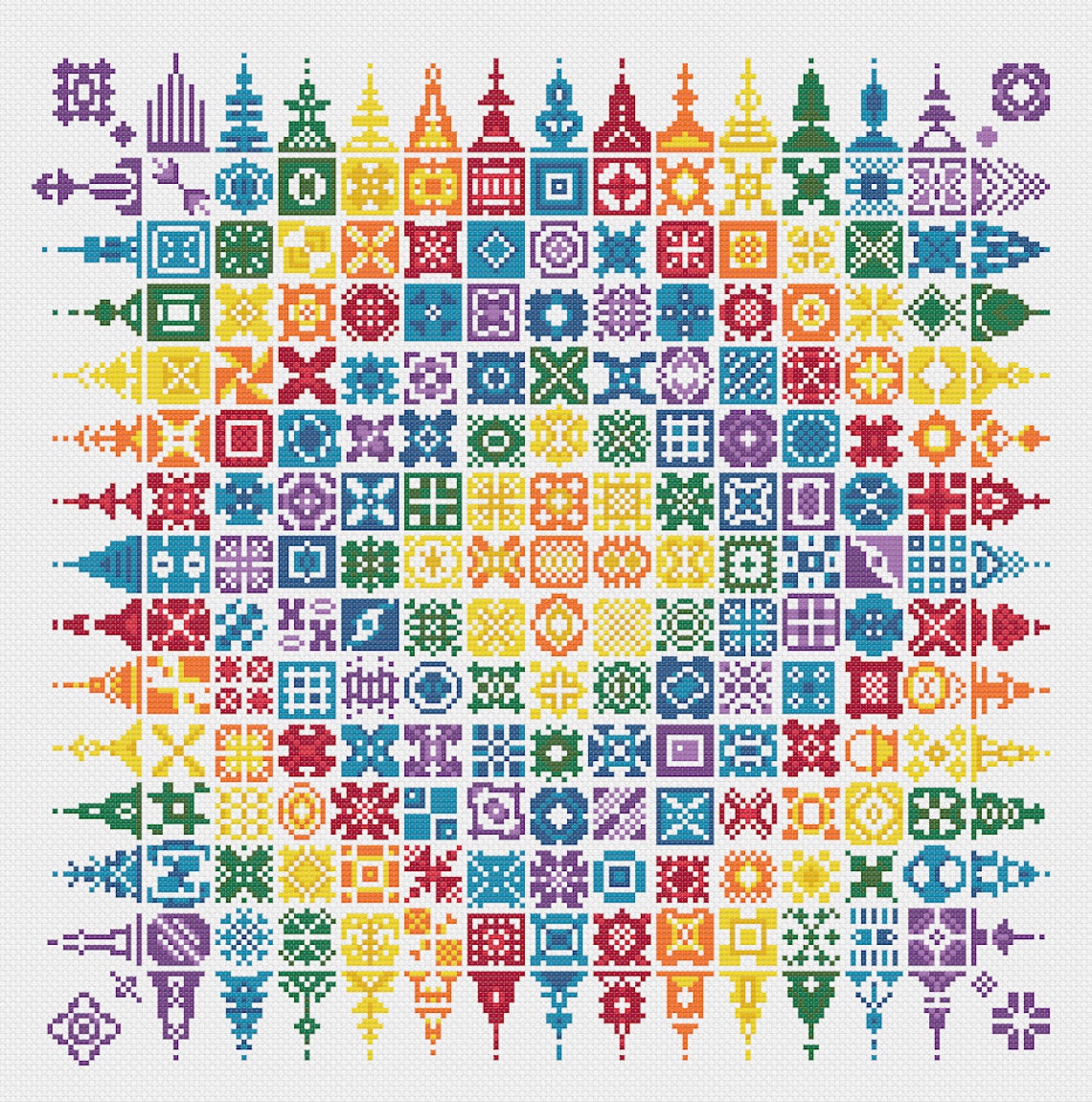 Patchwork Cross Stitch Pattern PDF Pattern DMC Cross Stitch Pattern - Etsy