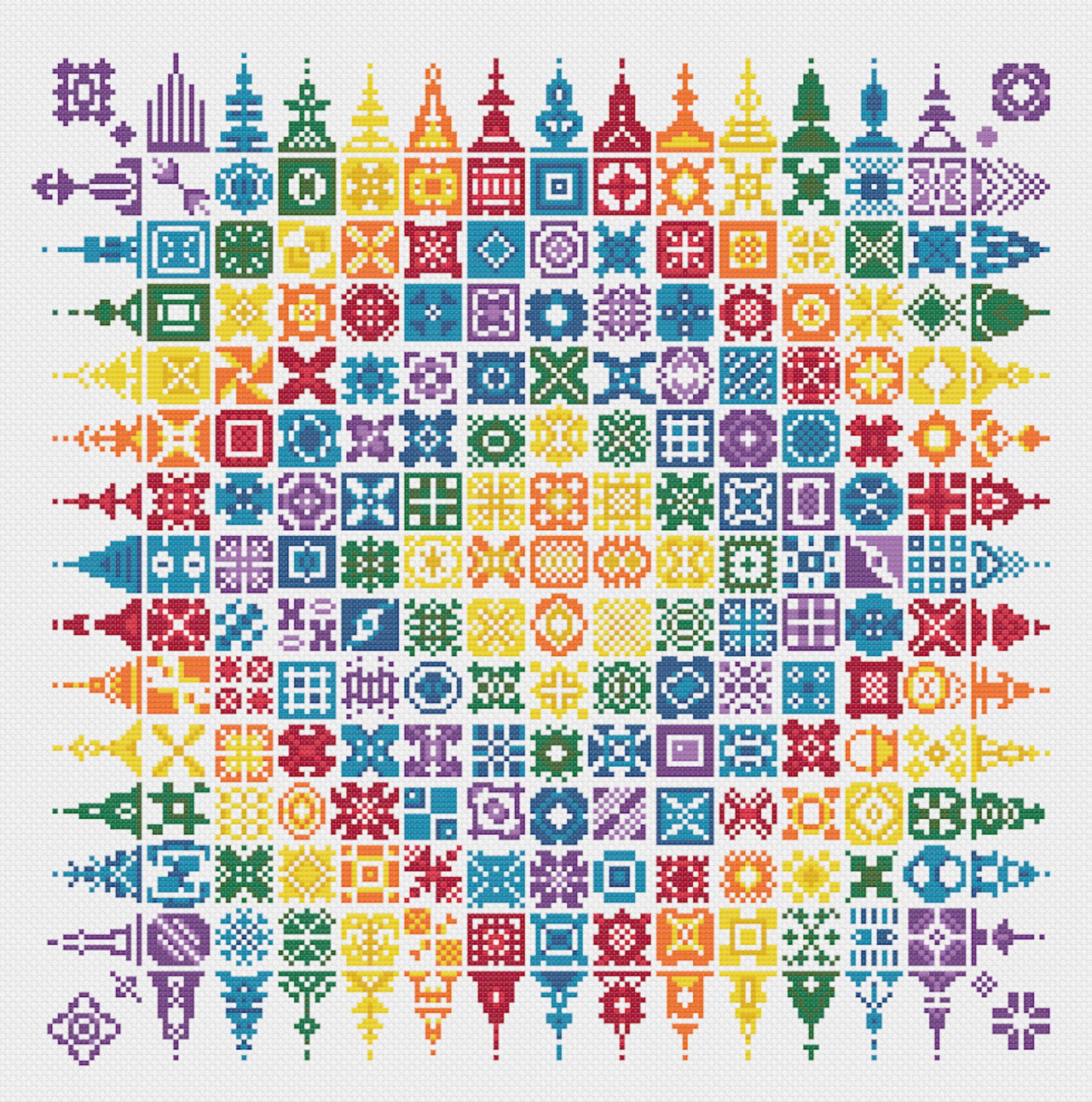 Patchwork Cross Stitch Pattern PDF Pattern DMC Cross Stitch Pattern - Etsy