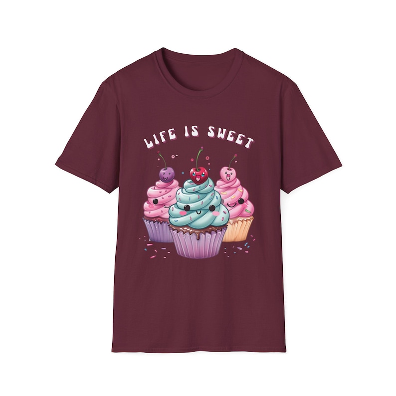 Cartoon Cupcakes T-shirt: Life is Sweet Graphic Tee - Etsy
