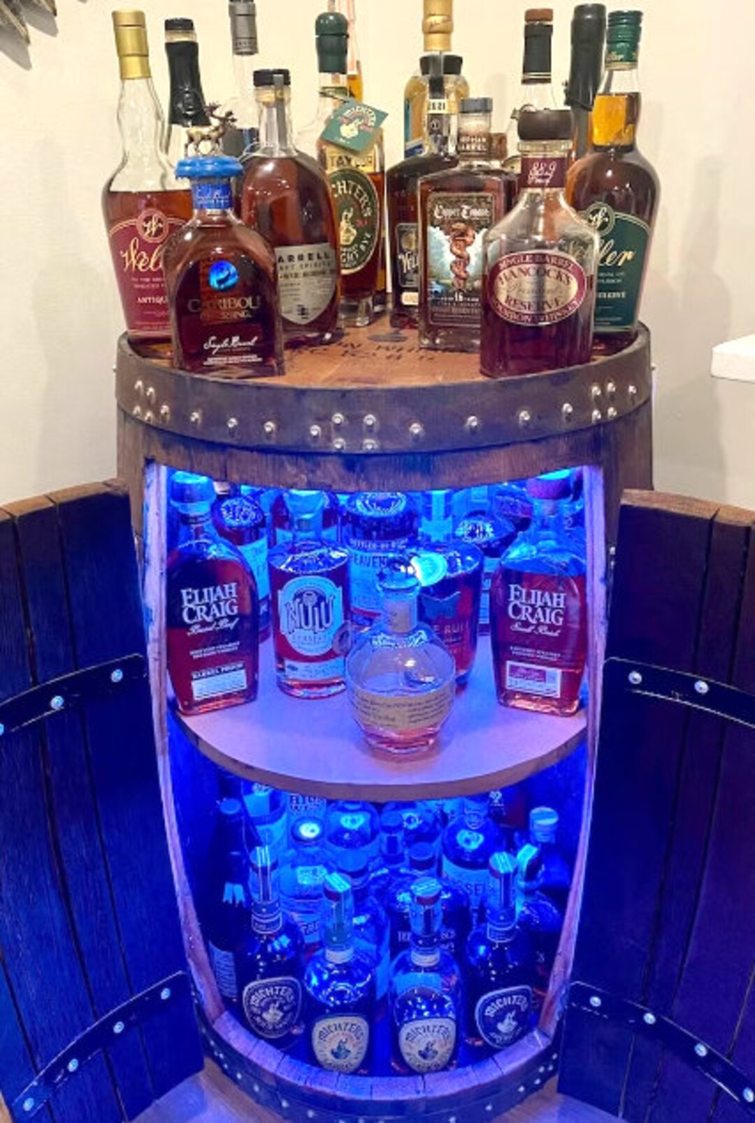 Whiskey Barrel Mini Bar Two Door Barrel Bar Rare Whiskey - Etsy