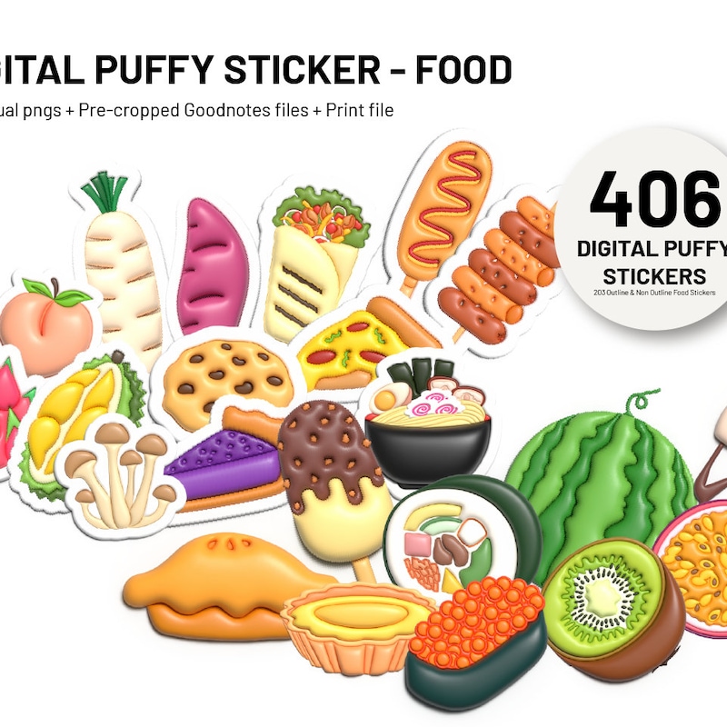 Puffy Stickers - Etsy