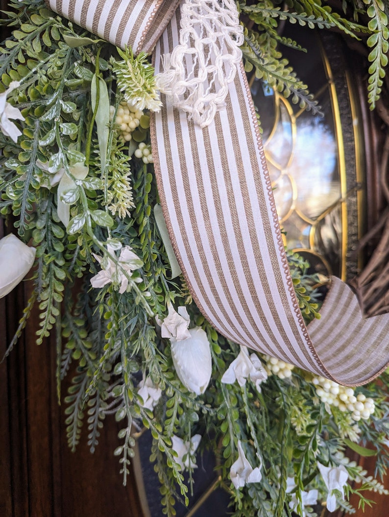 Neutral Everyday Wreath, Minimalist Decor, Front Door Wreath ...