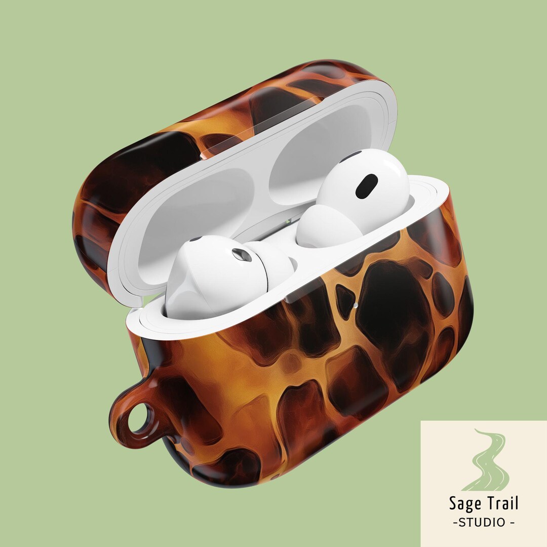 Tortoise Shell Airpods & Airpods Pro Case With Carabiner Smoky Hazy ...