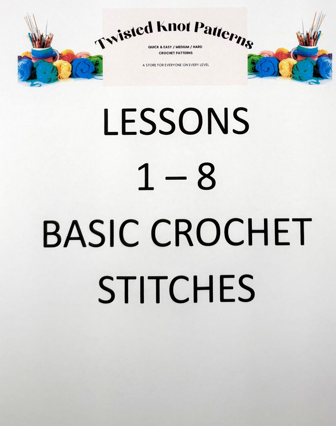 8 Basic Crochet Stitches Guide - Etsy UK