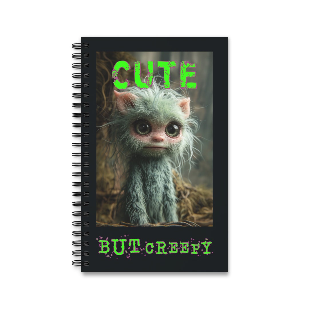 Notebook - Cute Monster#5, Spiral Journal, Blank, Dot Grid, Lined, Task ...