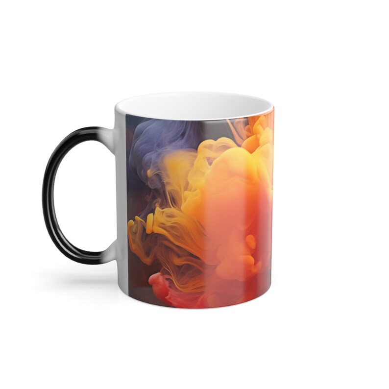 Cloudy Color Splash Heat-reactive Mug Artistic and Fun - Etsy