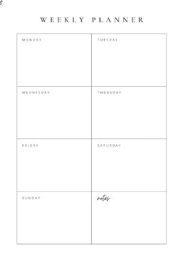 Weekly Planner Templates - Etsy