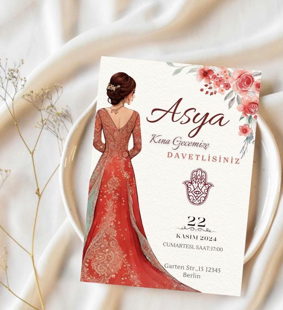 Henna Night Invitation/ Einladung / Henna Night Einladung /henna Night ...