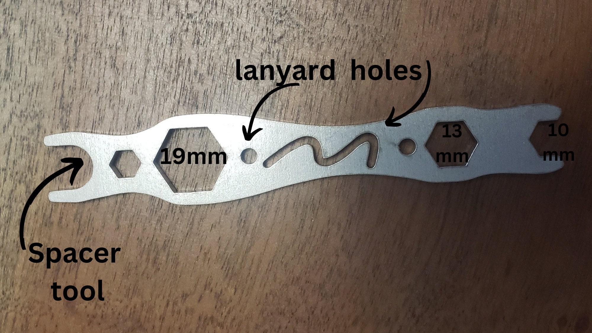 Rower's Wrench & Spacer Tool, (spacer Tool, 7/16" Wrench, 1/2" Wrench ...