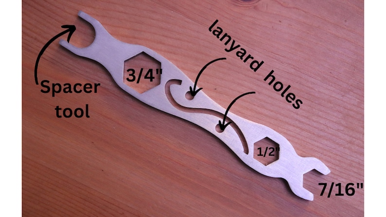 Rower's Wrench & Spacer Tool, (spacer Tool, 7/16" Wrench, 1/2" Wrench ...
