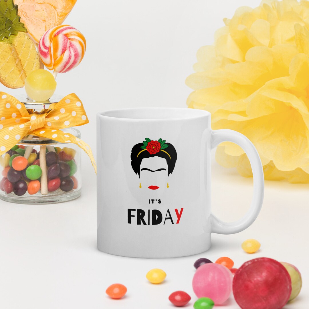 Mug It's Friday by Frida Kahlo. Illustration of Frida Khalo With ...