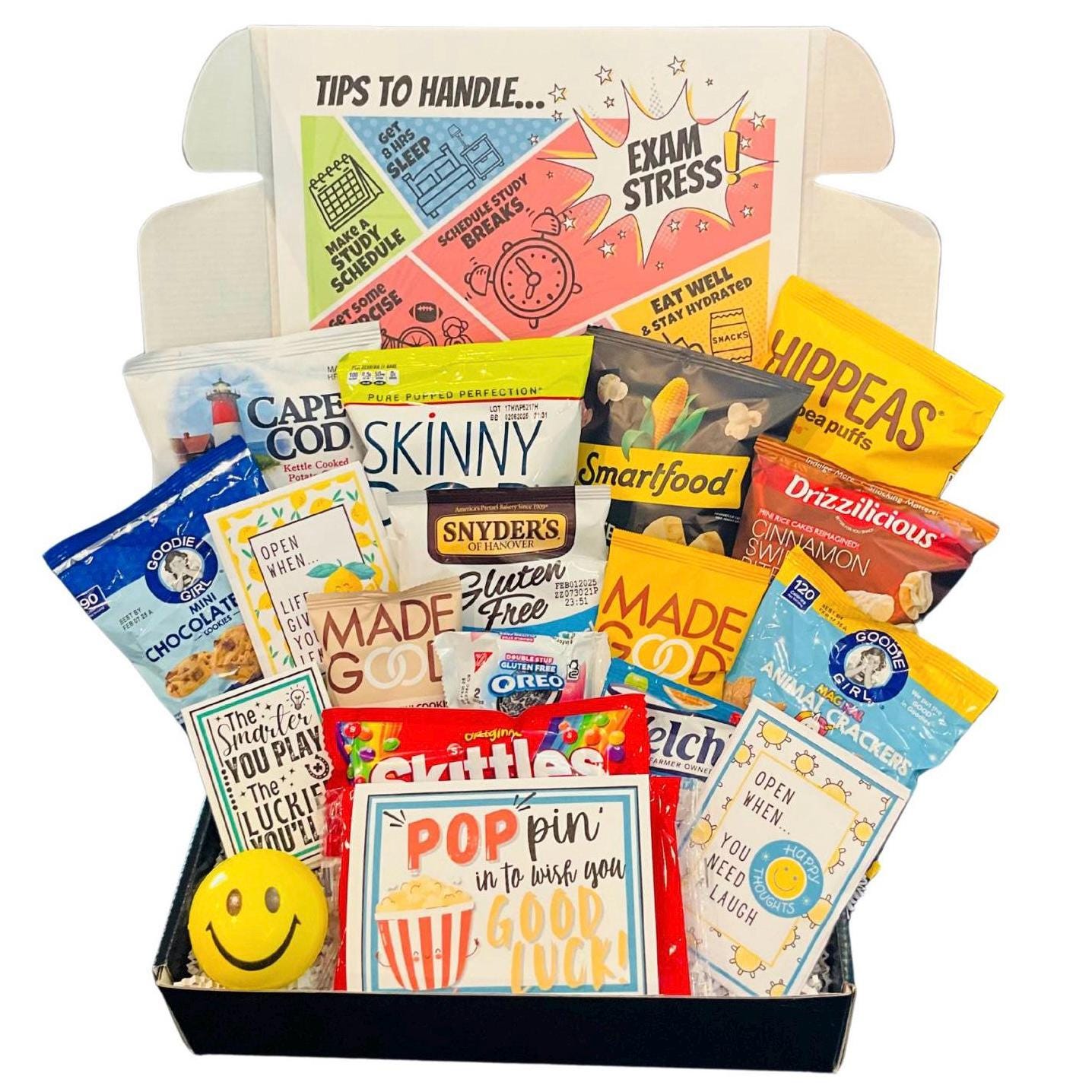 GLUTEN FREE Exam Survival Kit Care Package for Students, for Him/her ...