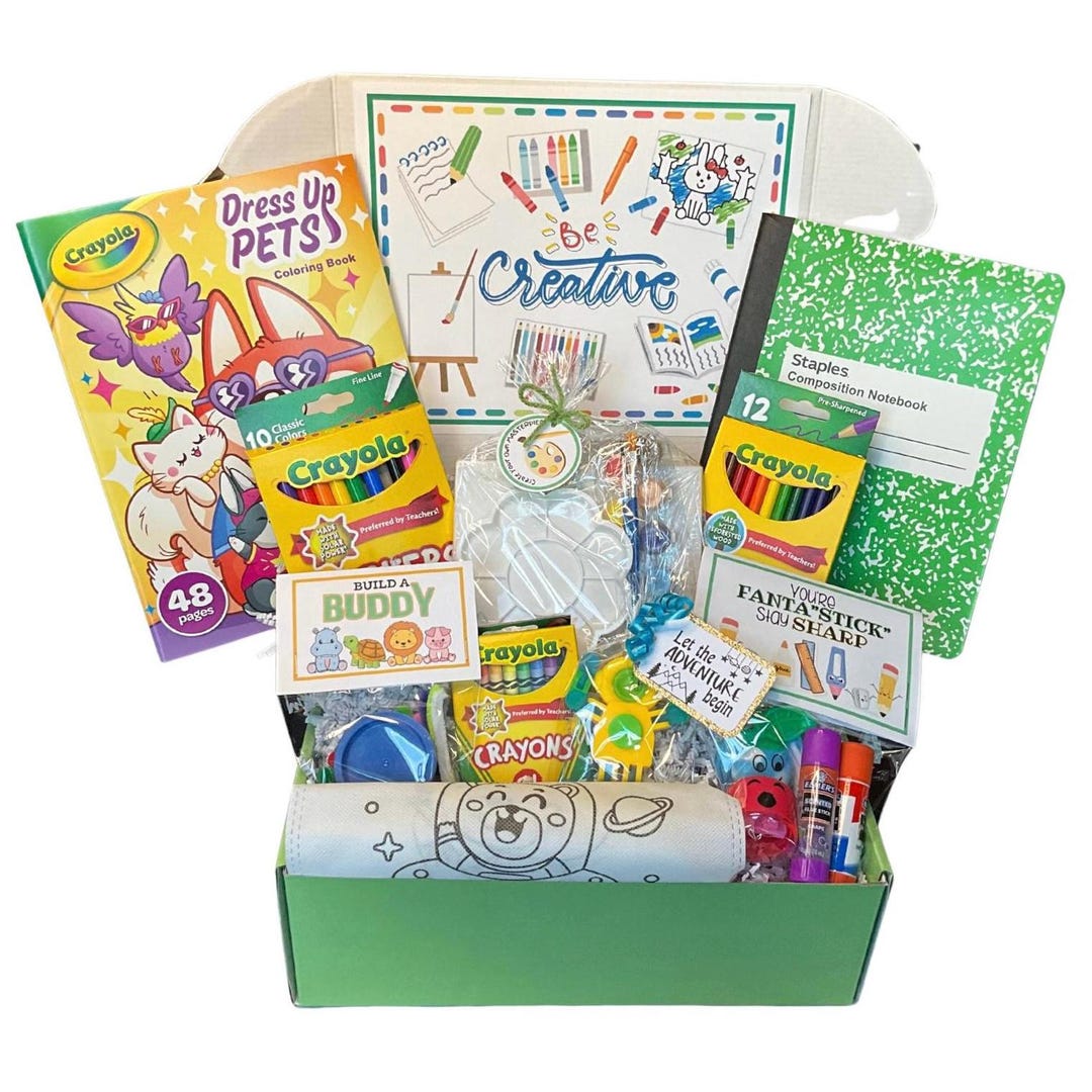 Arts & Crafts Care Package- Art Supplies Gift Box for Kids - Etsy