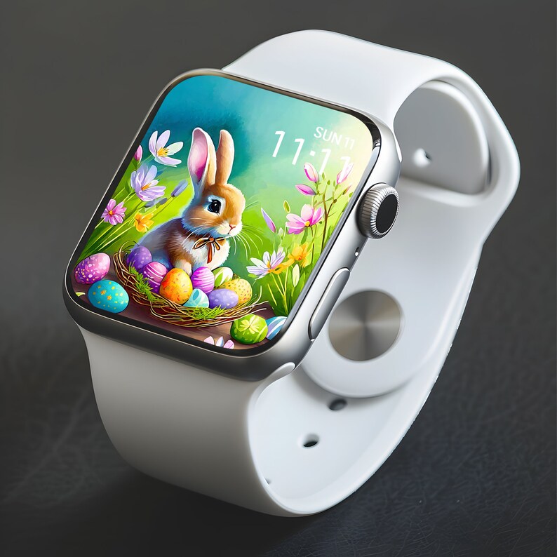 Apple Watch Wallpaper, Smartwatch, Watch Face, Easter Bunny, Happy ...