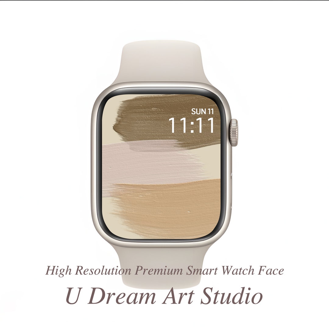 Apple Watch Wallpaper, Smartwatch, Oil Paint Brush Stroke Art Watch ...