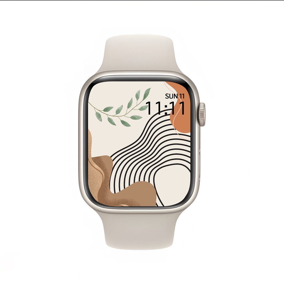Apple Watch Wallpaper, Smartwatch, Watch Face, Mid Century, Minimalist ...