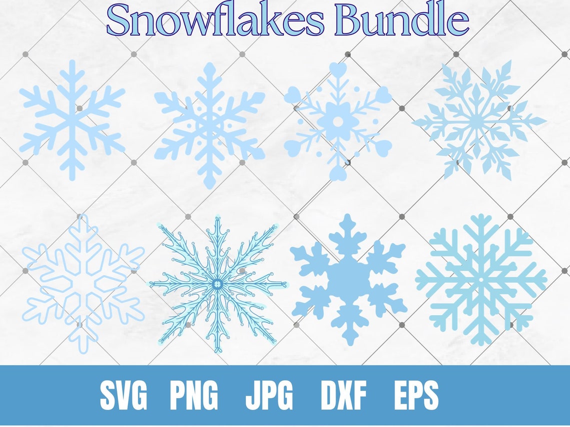 Snowflake Svg, Snowflake Svg Bundle, Snowflake Clipart, Snowflake Cut ...