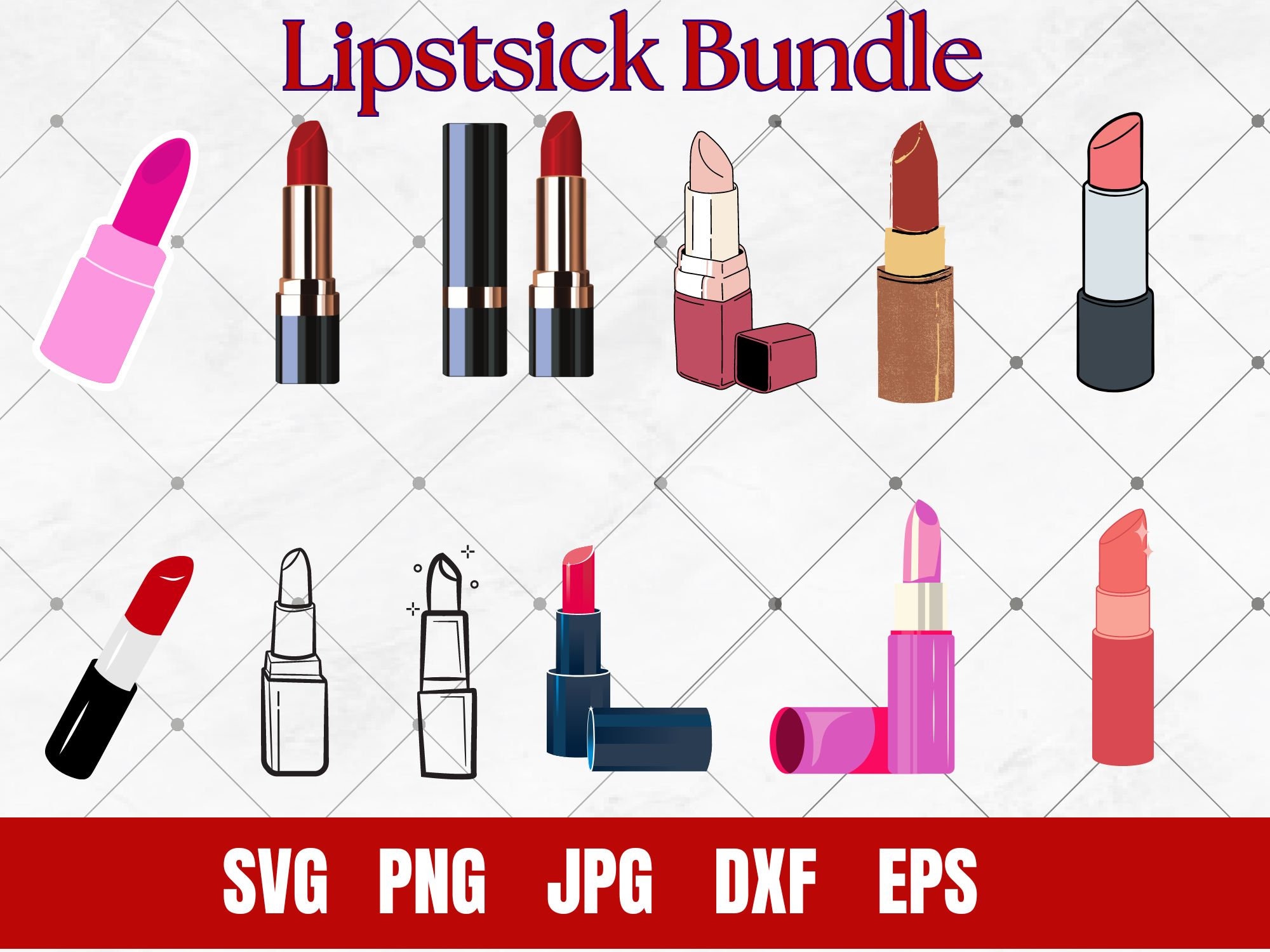 Lipstick SVG Lipstick Clip Art Lipstick Vector Image Lipstick File for ...