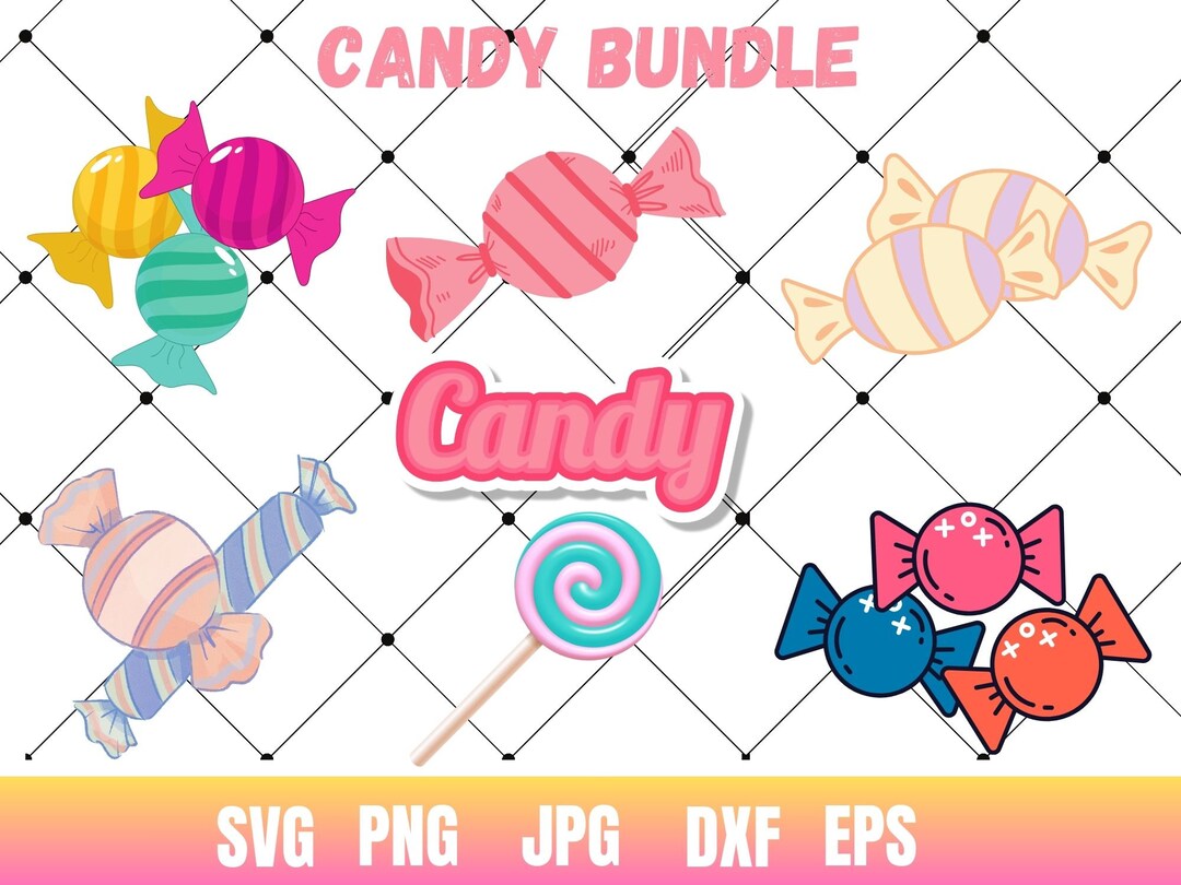 Cute Candy SVG Bundle, Lollipop Cut File (digital Download) - Etsy