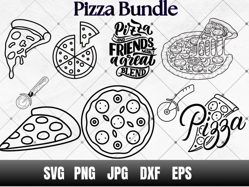 Pizza SVG Bundle|Pizza Clipart| Fast Food PNG| Pizza Liebhaber, Pizza ...