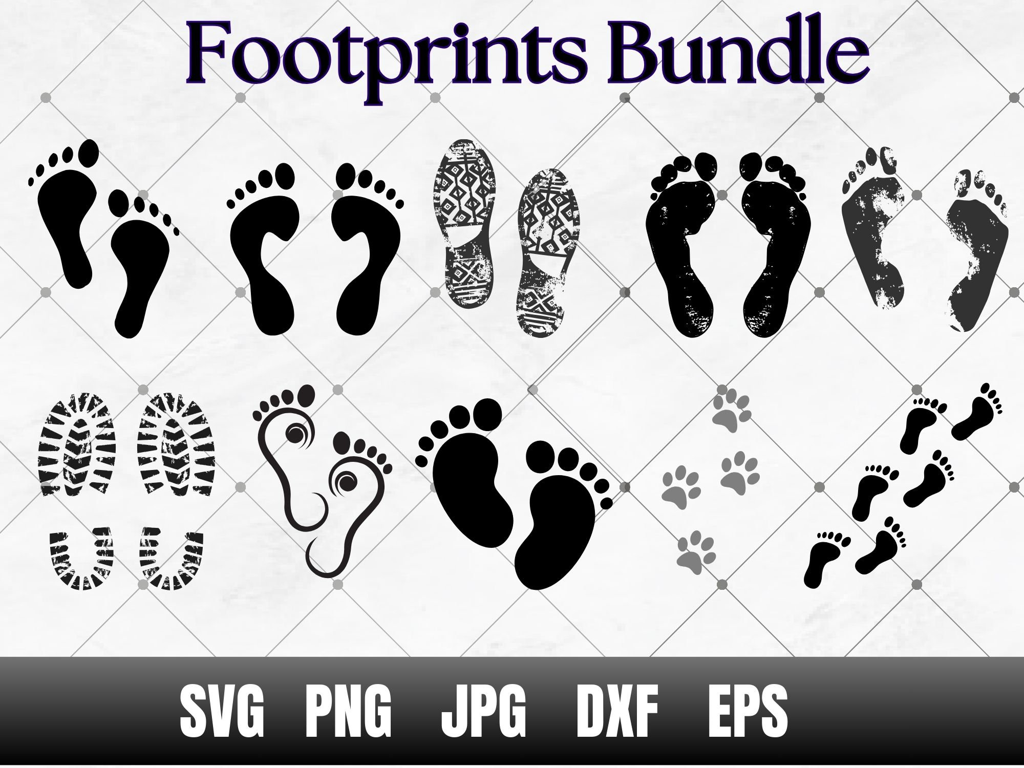 Footprint SVG, Foot Print Svg, Footprint Clipart, Shoe Print Svg, Shoe ...