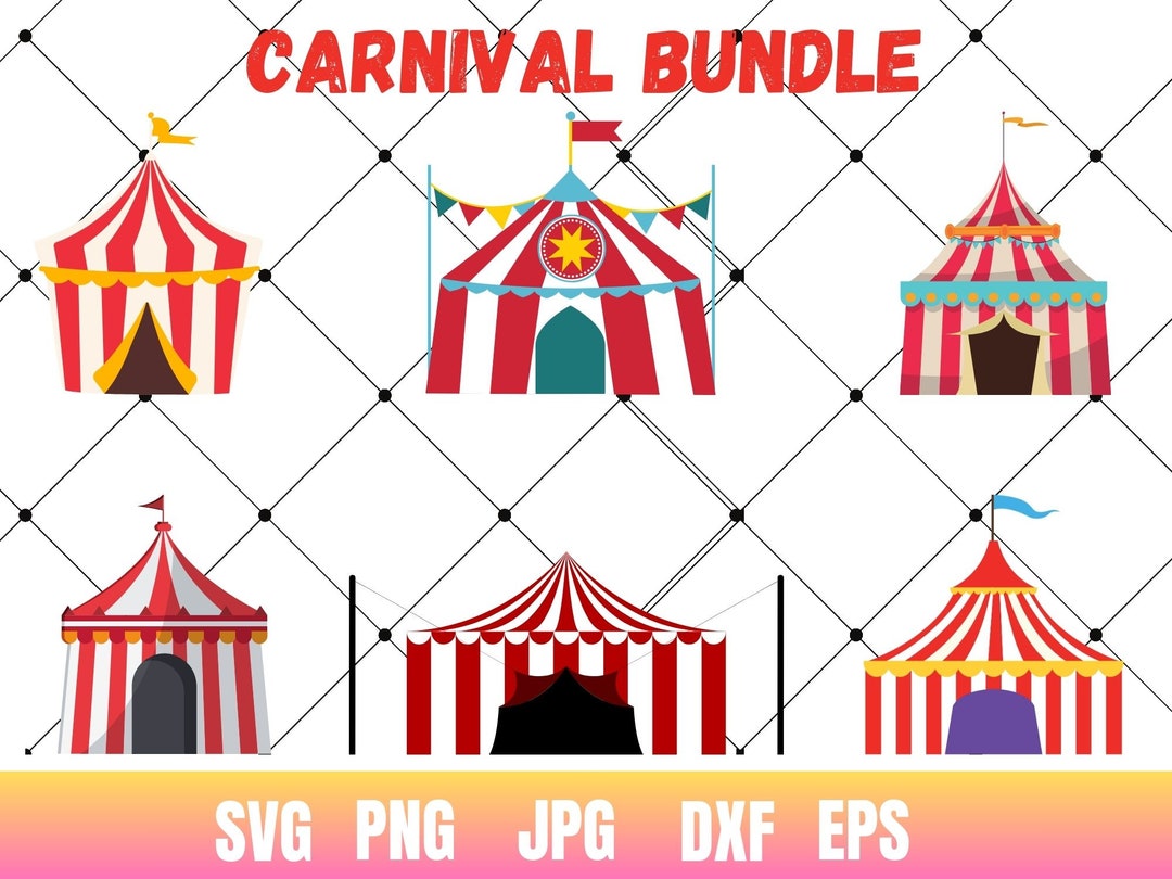 Circus Tent, Big Top, Carnival, Circus Tent SVG, Svg Png Eps Dxf ...