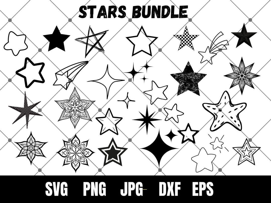 Star Svg Bundle, Star Cut Files, Star Outline Design ,basic Shape Svg ...