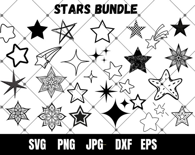 35 Stern-Svg-Bundle, Stern Png, Sterne Silhouette, Stern-Veilchen ...
