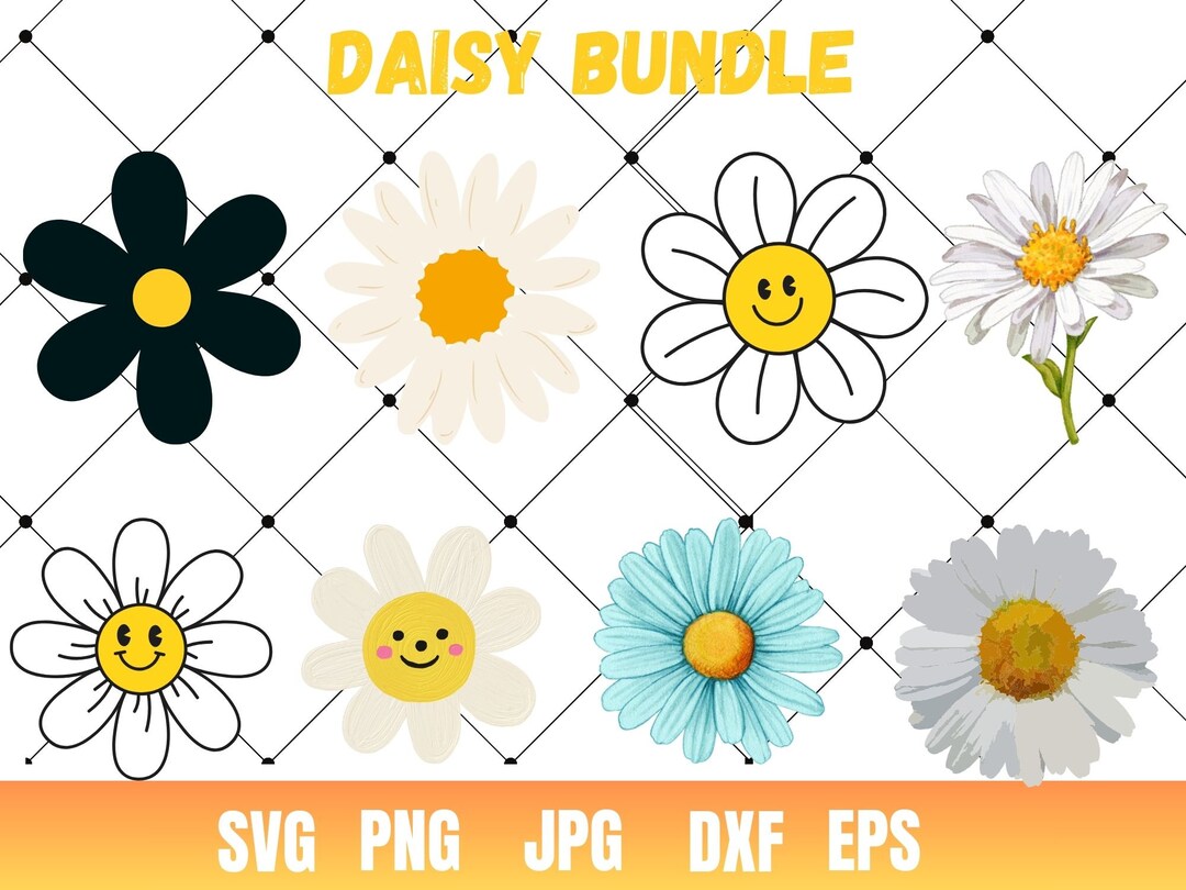 Daisy SVG Bundle, Daisy Flower Svg Files for Cricut, Clipart Cut Files ...