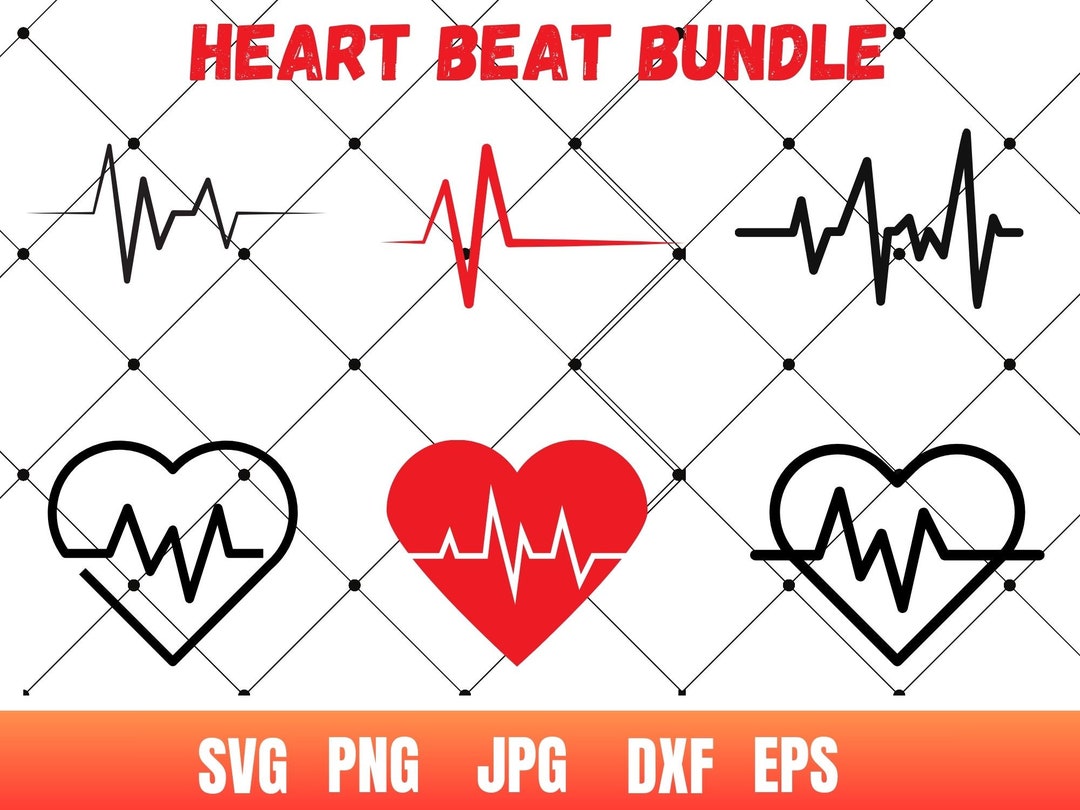Heartbeat Svg Bundle,heart Beat Svg,heartbeat Clipart,healthcare,nurse ...