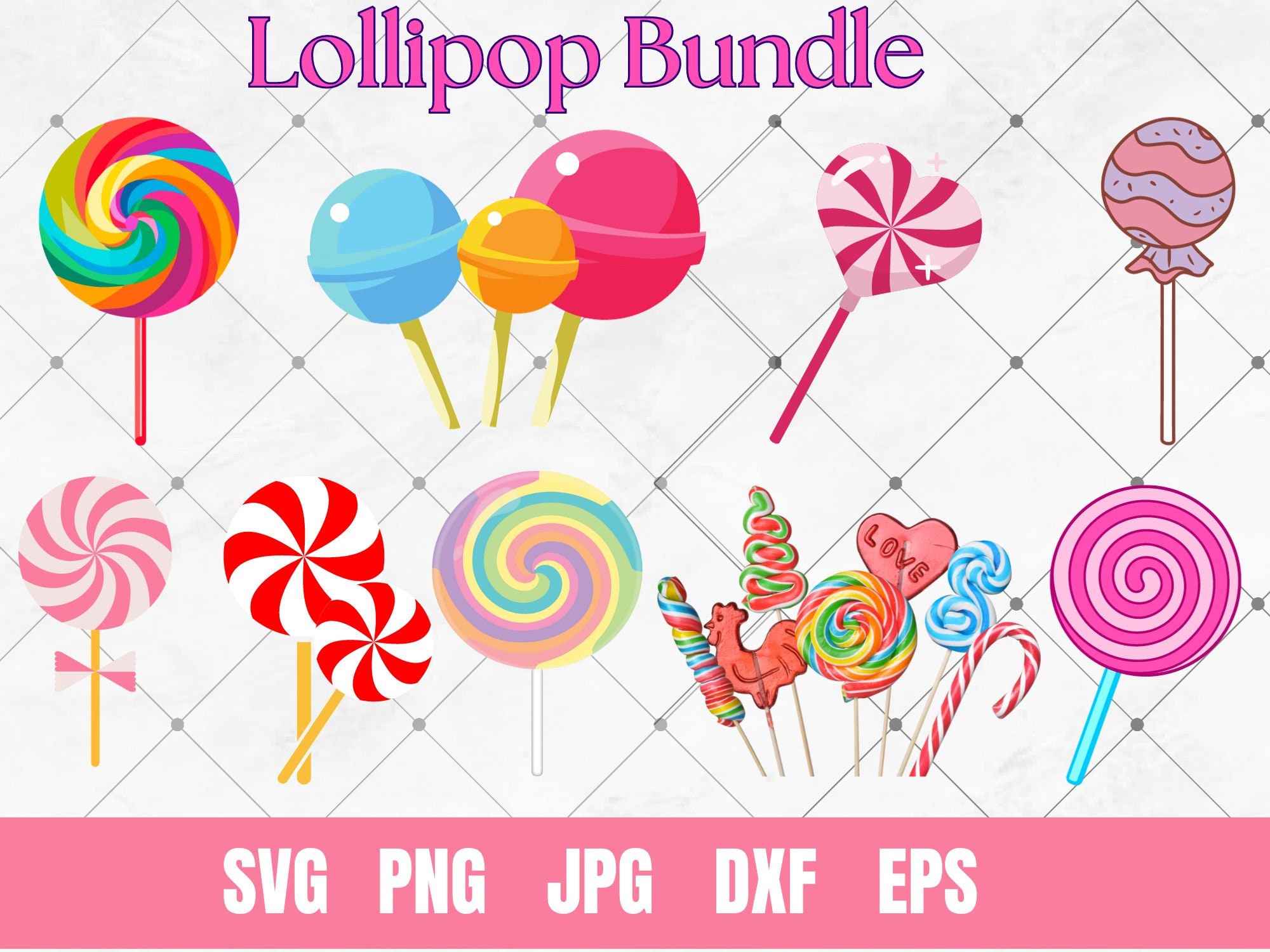 Candy Svg Bundle, Candy Party Svg, Candy Svg, Lollipop Svg, Sweets Svg ...