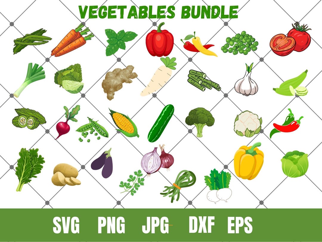 Vegetable SVG Bundle, Vegetable Svg, Vegetables Clip Art, Vegetables ...