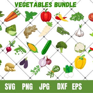 Vegetable SVG Bundle, Vegetable Svg, Vegetables Clip Art, Vegetables ...