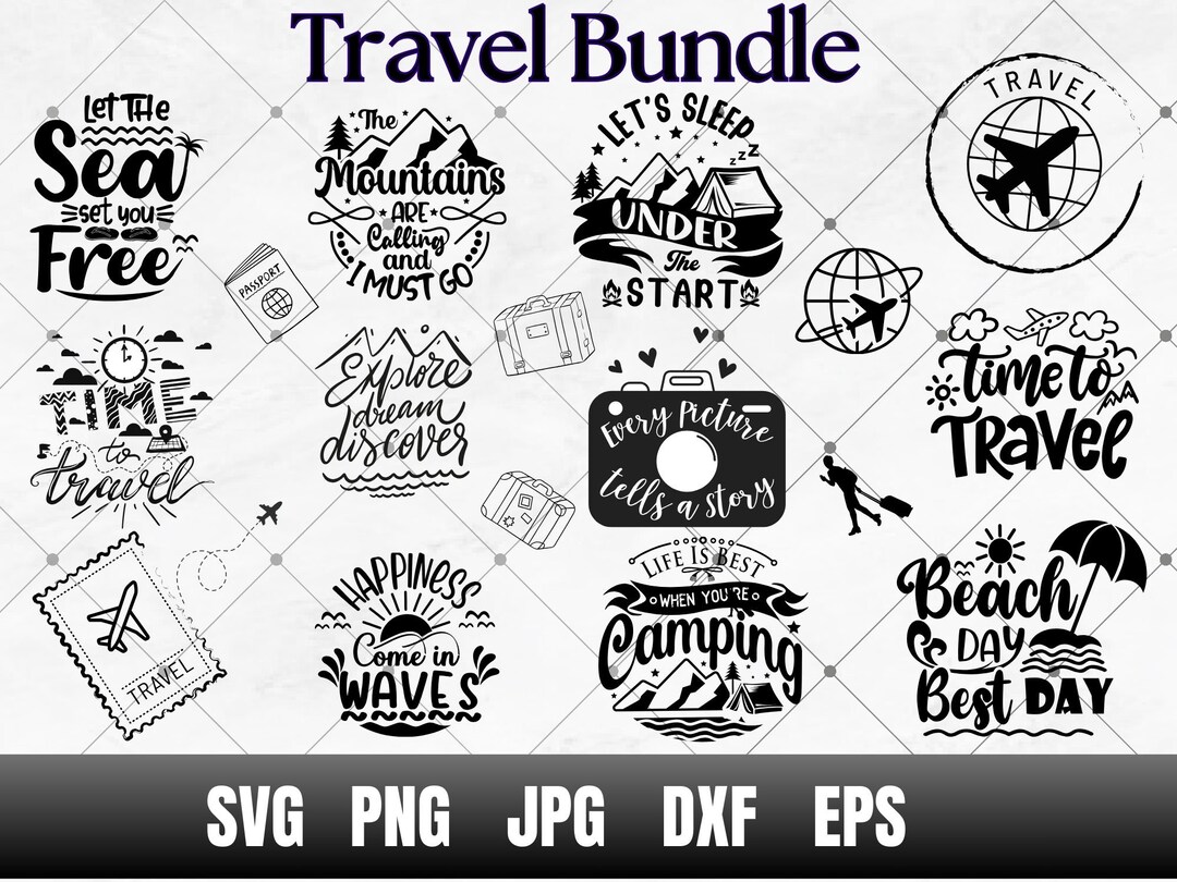 Travel Svg Bundle, Funny Travel Svg, Traveling Svg, Travel Clipart, Svg ...