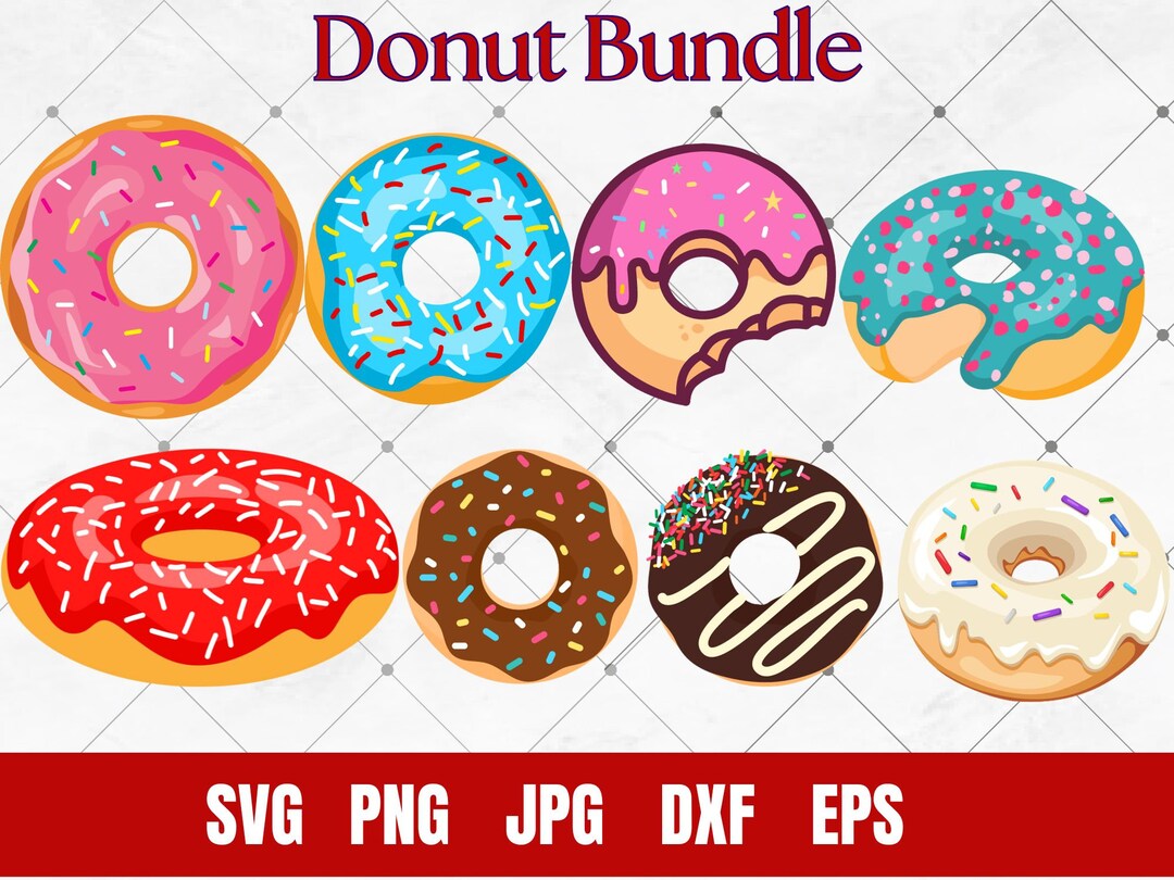 Sprinkle Donut SVG Cut File, Layered Doughnut Graphics (digital ...