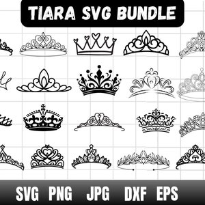 Royal Crown SVG, Princess Tiara SVG, King Crown, Queen Crown, Princess ...