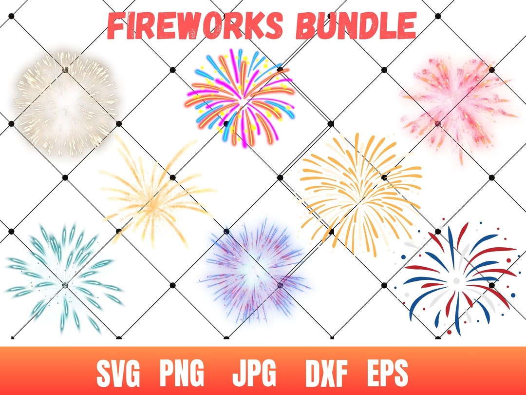 Fireworks Bundle Svg, Fireworks Svg Cut File, Fireworks Clipart ...